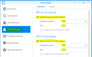 CentOS 7 Remote Logging Using Synology Log Center